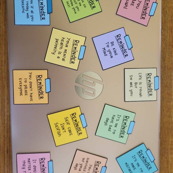 Mental Health Sticky Note Stickers / Mental Health Reminder Stickers ...