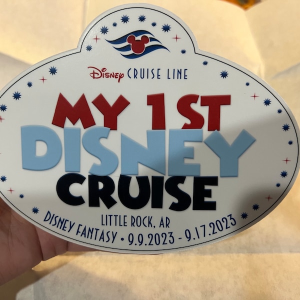 Our 1st Disney Cruise Ship Name Tag Family Magnet - Personalized Disney ...