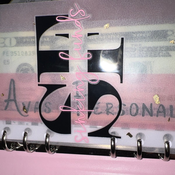 Laminated Vellum A6 Dashboard | Cash Envelope Binder Dashboard W Gold ...