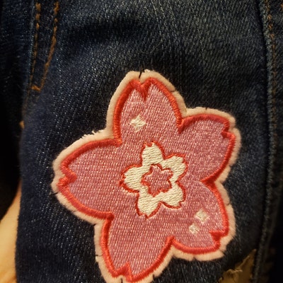 IRON ON PATCH Pink Sakura Cherry Blossom Kawaii Japan Flower - Etsy