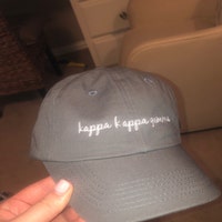 Alpha Phi Cursive Baseball Hat - Embroidered Baseball Cap // Sorority ...