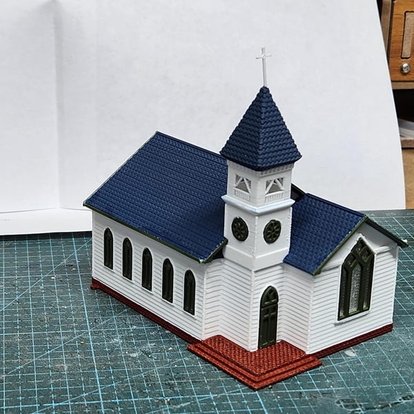 HO / N Scale Church Model Kit for Train Layouts / Dioramas / Sets - Etsy