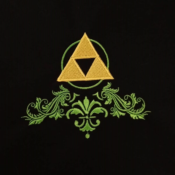 Zelda Machine Embroidery Design - Embellished Triforce 5x4 - Etsy