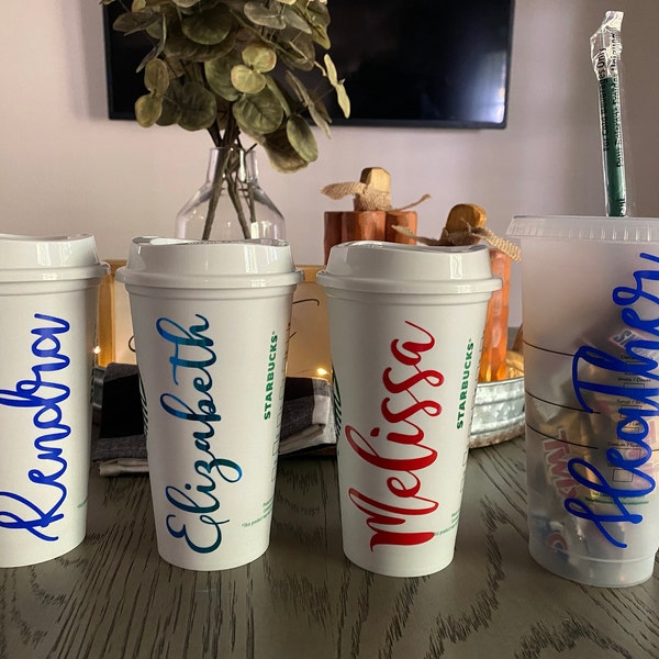 Personalized Custom Reusable Starbucks Coffee Hot Cup Ecofriendly Gift ...