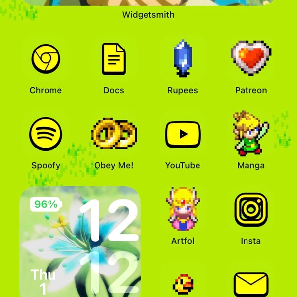 The Legend of Zelda: the Minish Cap Custom Ios Theme Pack | Retro Game ...