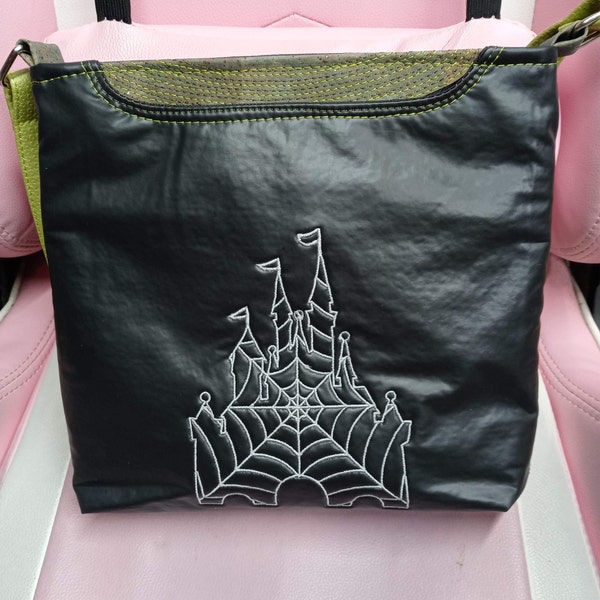 Spider Web Halloween Castle Embroidery Design, 4x4 & 5x7 Hoop ...