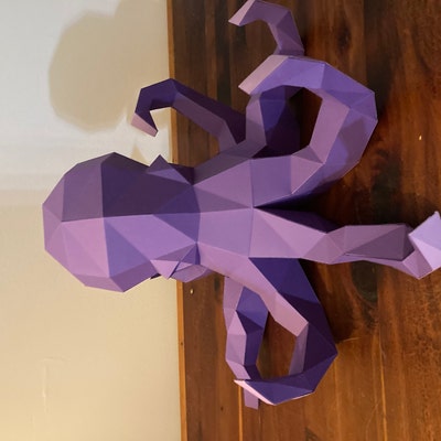 OCTO_01, Paper Craft, Digital Template, Origami, Pdf, Svg, Dxf Download ...