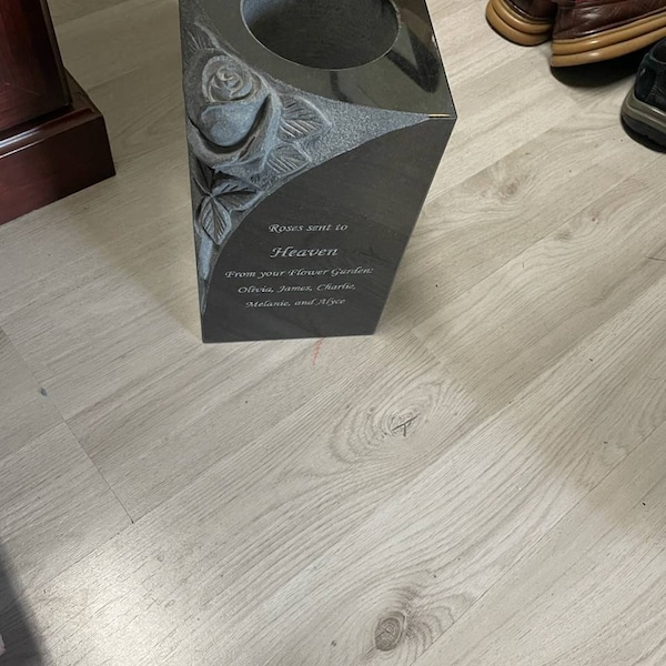 Personalized 8"x12"x1" Granite Memorial Headstone, Memorial Marker ...