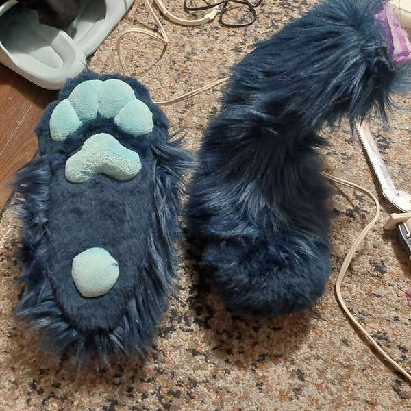 Kemocube's Fursuit Slim Sock Paws Pattern - Digital PDF Download - Etsy