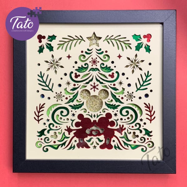 Mistletoe Shadow Box SVG, Svg for Cricut Projects, 3D Layered SVG ...