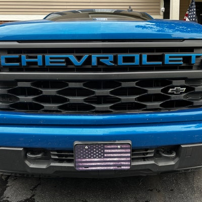 2007-2018 Chevy Silverado 1500 Emblem Overlay Decal Letters BLACK Set ...