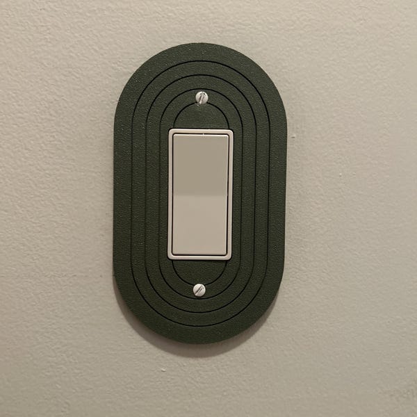 Mid Century Modern Oval Light Switch Cover Plate, Collection #5 - Etsy