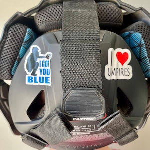 I Love Umpires Sticker Catcher's Mask Helmet Sticker - Etsy