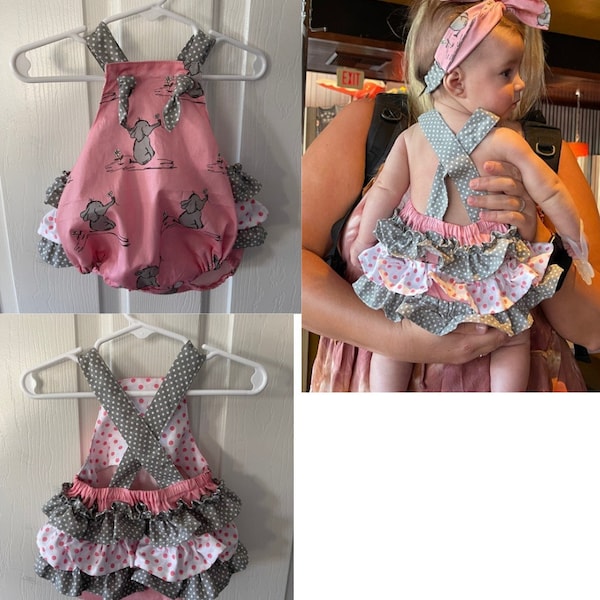 Ruffle Bum Romper: Ruffle Romper PDF Pattern, Bubble Romper PDF Pattern ...