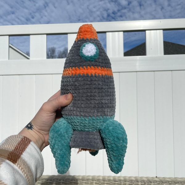 Rocket Crochet Pattern, Amigurumi Spaceship Pattern Pdf-rocket Toy ...