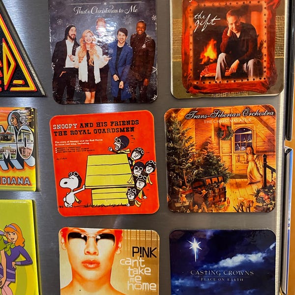 Custom Rock Music Fridge Magnet Set: Album Covers & Guitar Players - Etsy