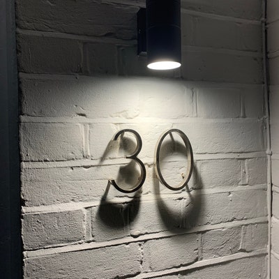 Gold Metal House Numbers/gold Floating House Numbers/ Brass House ...