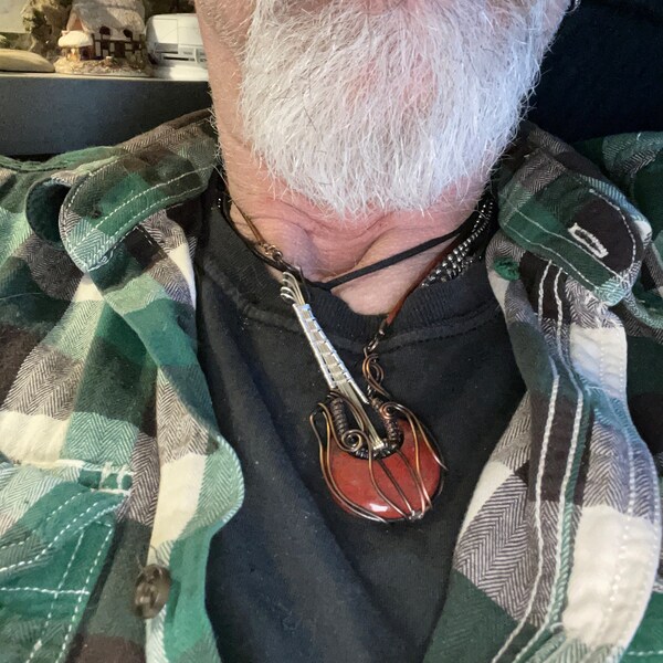 Moon Drop Crescent Wire Wrap Amulets Copper, Rainbow Rose Quartz, Grey ...