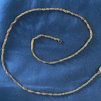 18K Gold Filled Chain Necklace, Twisted Chain, 18K Stainless Steel ...