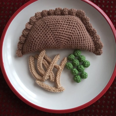 Knitting & Crochet Pattern for a Cornish Pasty and Chips / Fries ...