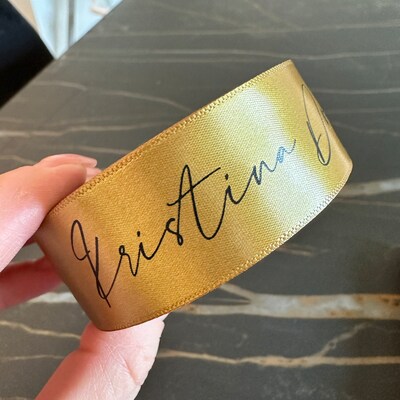 Personalised 25mm Ribbon Personalised Satin Ribbon Gift Wrapping Custom ...