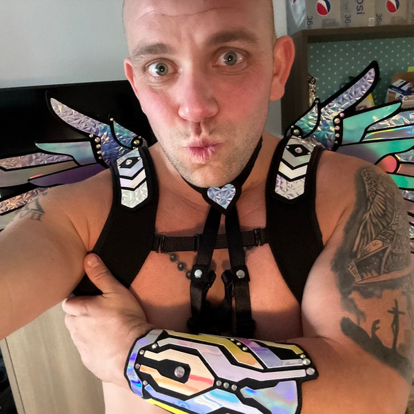 Holographic Shell Armor | Poseidon Armor | Mermaid Cosplay | Pauldron ...