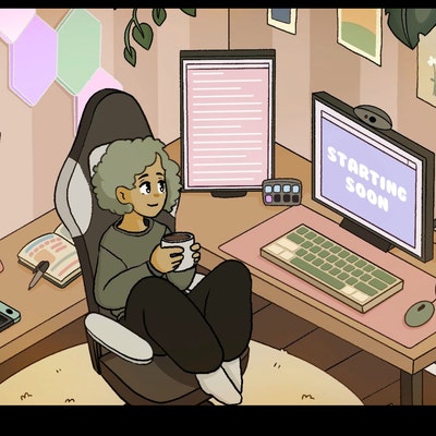 Animated Twitch Overlay With Custom Character Stream Screen - Etsy