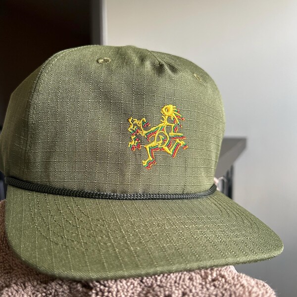 Antelope Five Panel Hat / Watermelon Nylon With Lite Brite Antelope ...