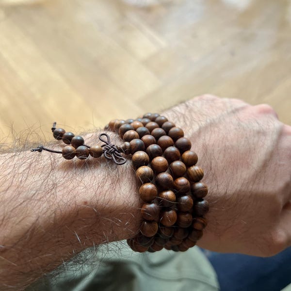 Natural Western Red Cedar Wood Round Bead Mala in 8mm Bead - Etsy