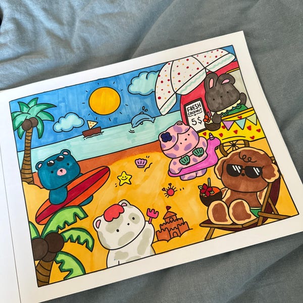 Coloring Book Vol.2 | Heavy Weight Cardstock - Etsy