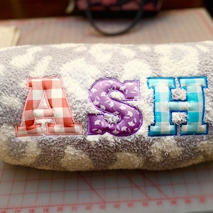 Satin Applique Font Machine Embroidery Alphabet 4 Sizes: 2, 3, 4, 5 BX ...