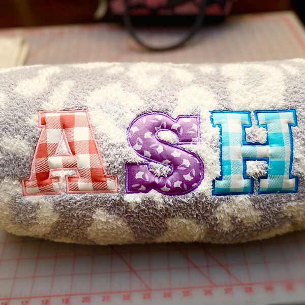 Satin Applique Font Machine Embroidery Alphabet 4 Sizes: 2", 3", 4", 5 ...