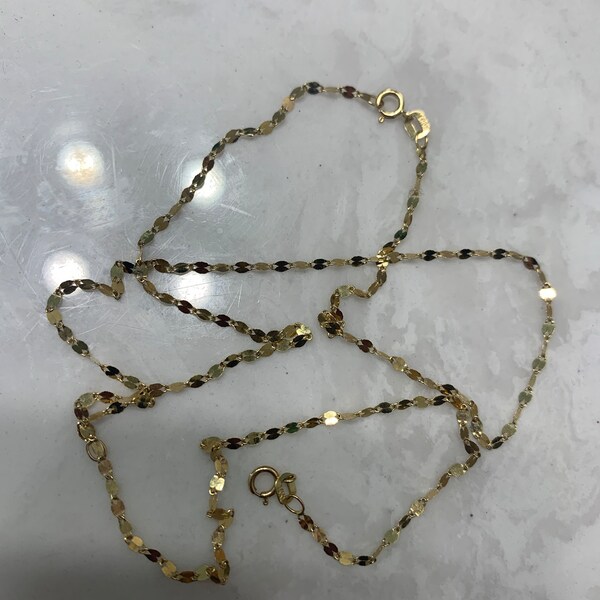 14k Gold Necklace, 14k Gold Chain, Solid Gold Necklace, Solid Gold ...