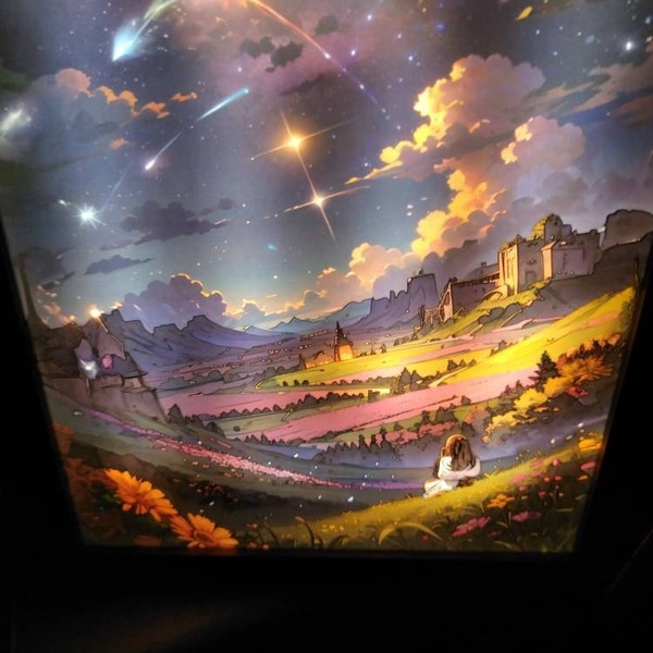 Sunset and Sunset Light Painting, Creative Light Painting, Bedside ...