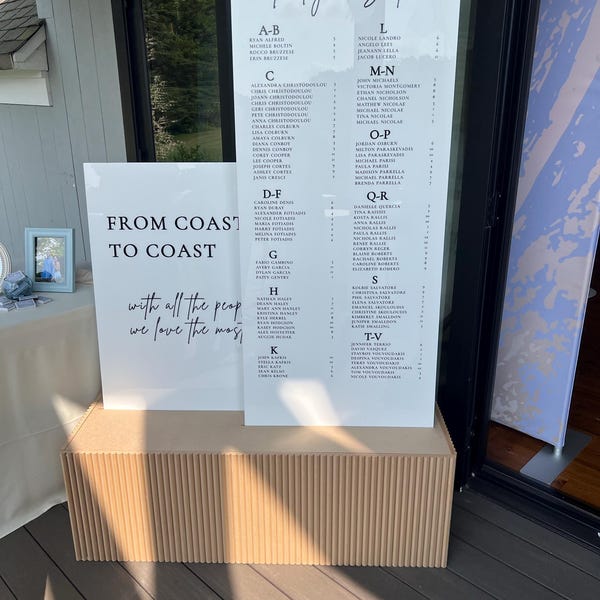 Daul Acrylic Sign Stand | Seating Chart Stand - Etsy