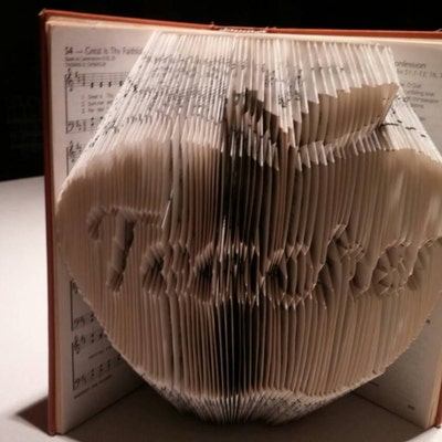 Book Folding Pattern Teacher Apple 233 Folds Measure, Mark & Fold ...