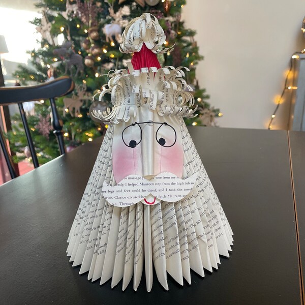 Book Page Santa - Etsy