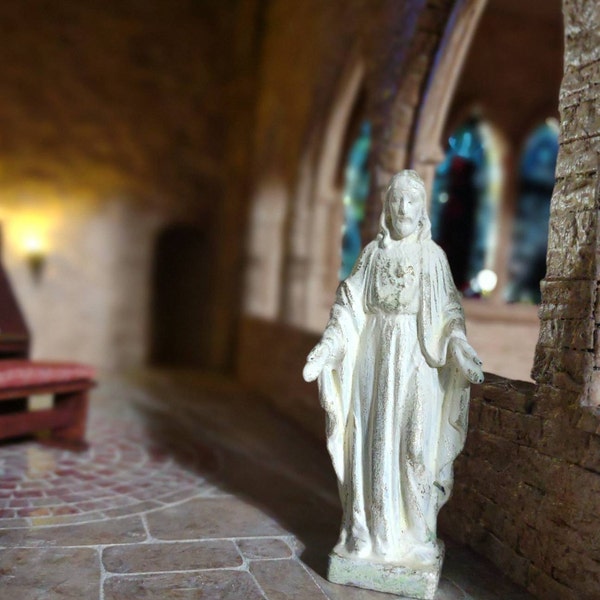 Divine Mercy Jesus Miniature 3 Inch Statue Figurine With Crucifix ...