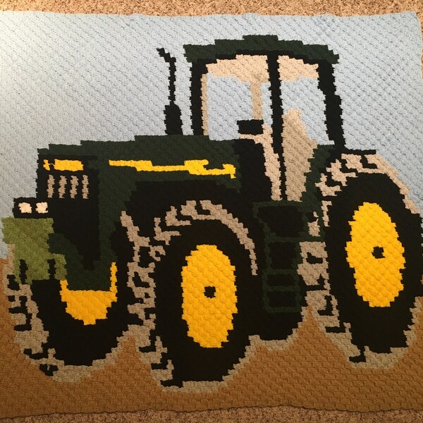 Tractor Afghan Crochet Pattern: C2C Graph (PDF Pattern) - Etsy