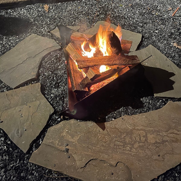 Large Corten Weathering Steel Fire Pit - Etsy