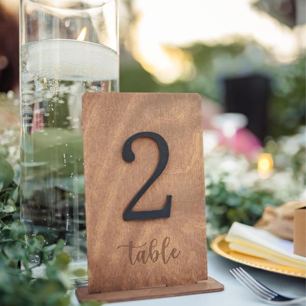 Wooden Wedding Table Number - Wedding Table Decor, Rustic Country ...