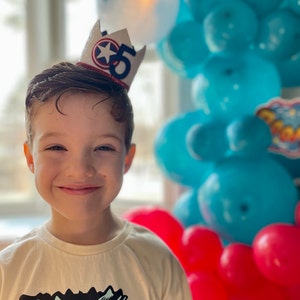 Space Birthday Crown 1st Trip Around Sun Birthday Rocketship - Etsy