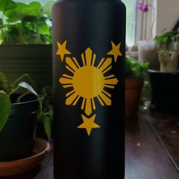 Filipino Sticker | 3 Stars and a Sun Decal | Pinoy Decal | Car, Laptop ...