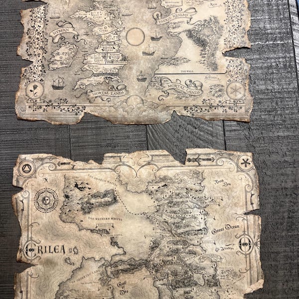 Powerless / Reckless Map of Ilya - Coffee Stained - 8x10in - Etsy