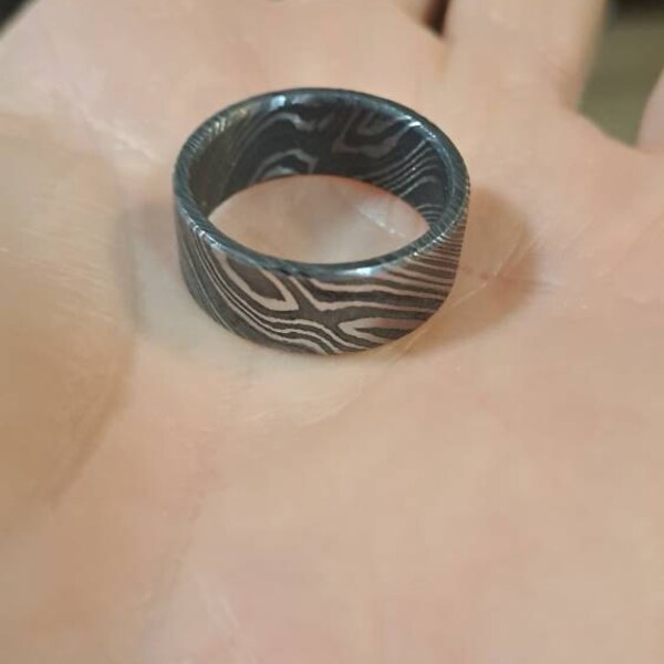 Sparkling Titanium Heat-anodized Customized Wedding Band 5mm ...