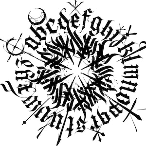 Svg Vector Png Calligraphy Calligram Logo Design Kit XL - Etsy