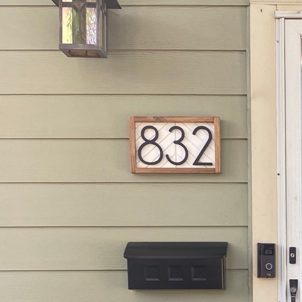 Horizontal Address Sign + Address Plaque + House Numbers + House ...