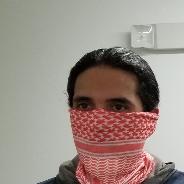 Keffiyeh Palestinian Washable Face Mask Neck Gaiter | Arab Scarf ...