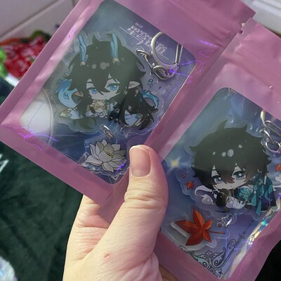 Gepard & Luocha Honkai Star Rail Chibi Acrylic Keychain - Etsy