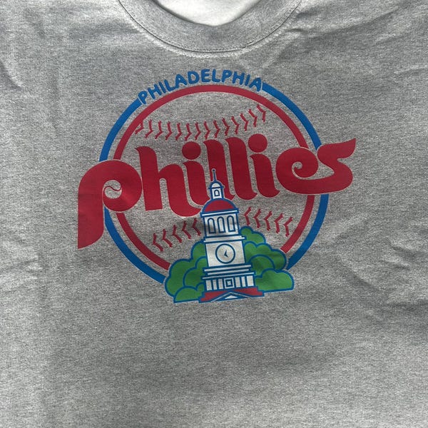 Phillies Comfort Colors Vintage Baseball Tee Front and Back - Etsy